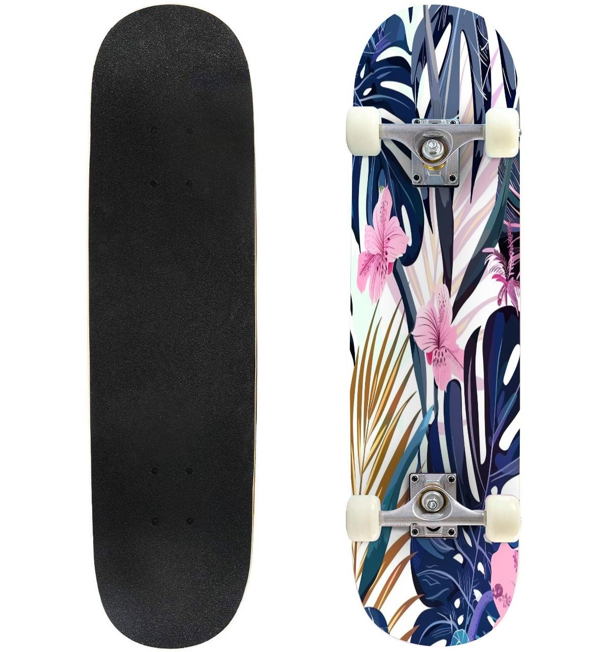 Skateboards for Beginners Fashionable seamless tropical tropical blue ...
