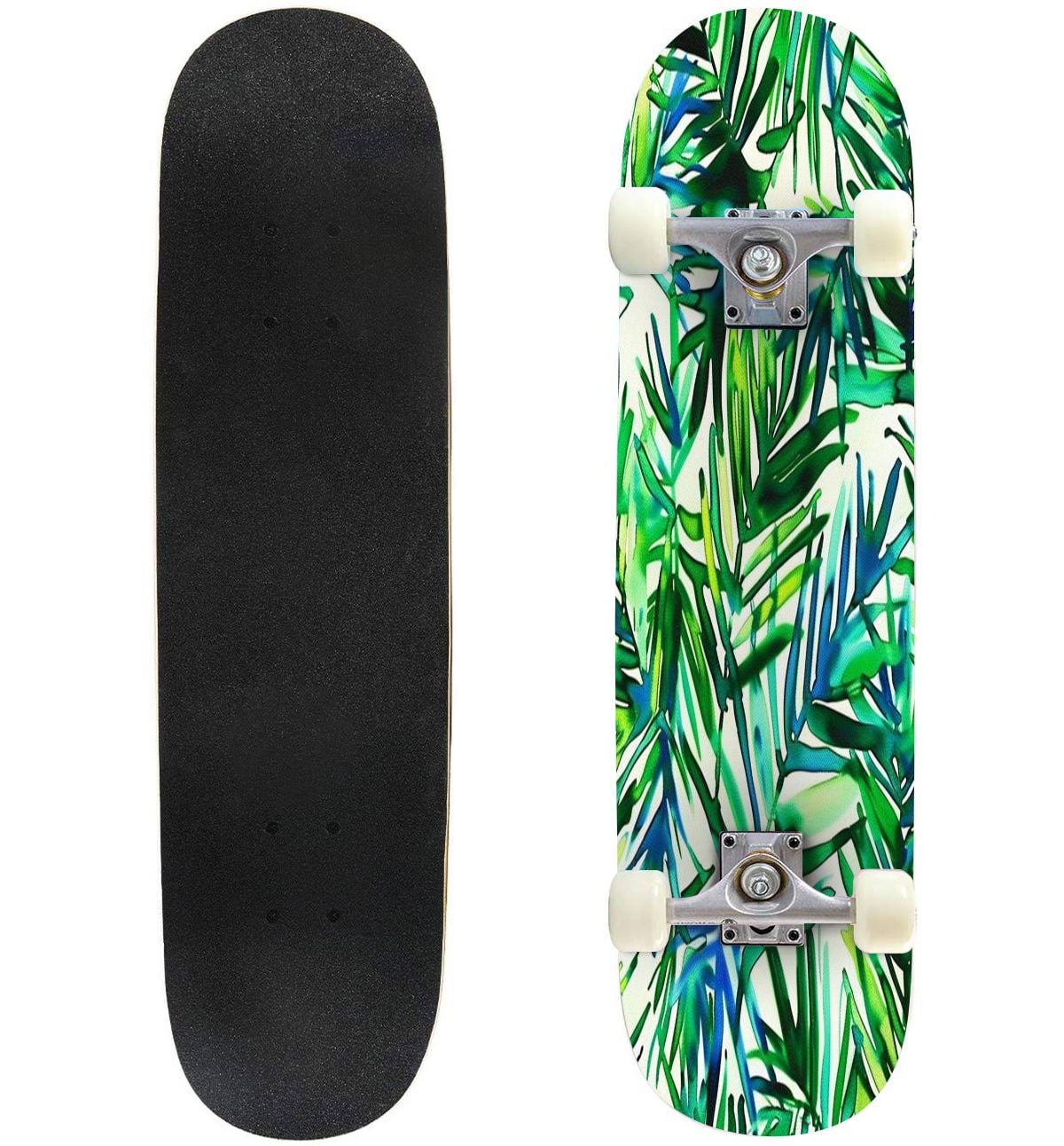 Skateboards for Beginners Green watercolor twigs Botanical Seamless 31 ...