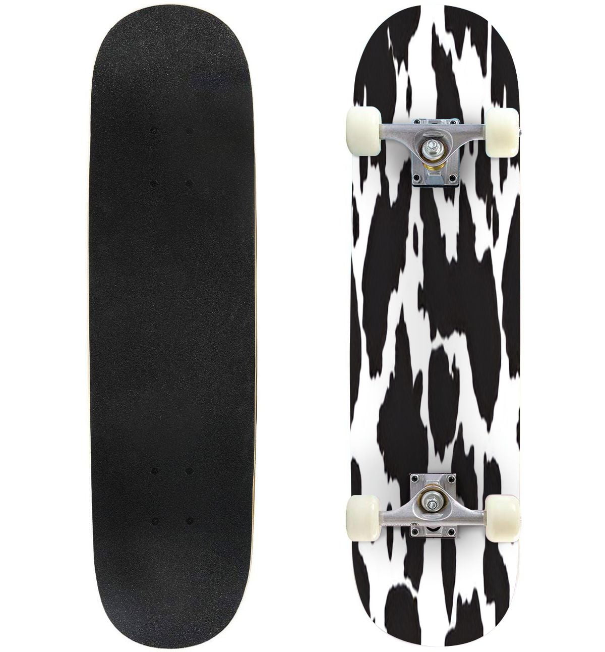 Skateboards for Beginners Illustration Cow Skin Pattern Color 31"x8 ...