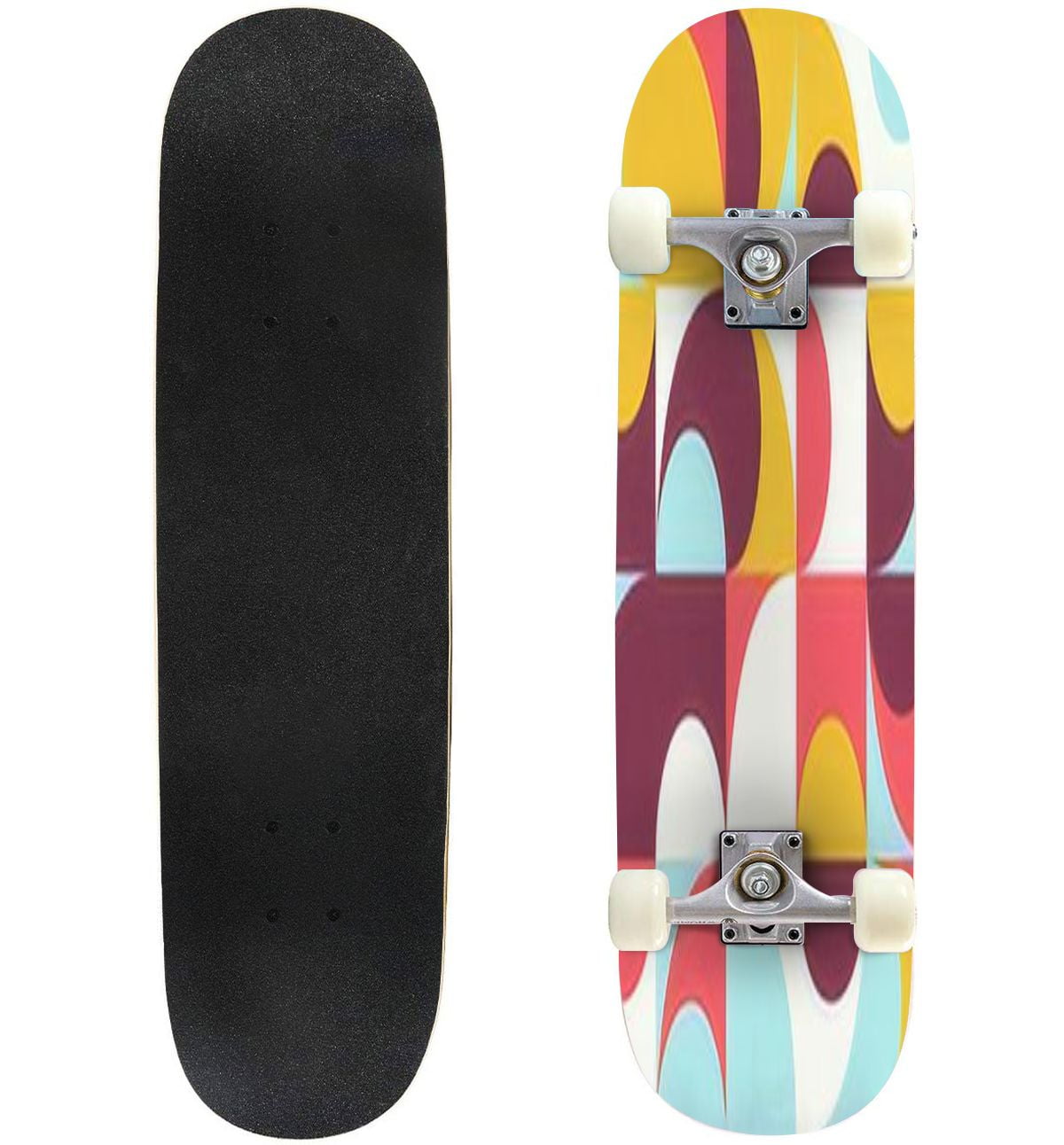 Skateboards for Beginners Mid century geometric abstract simple shapes ...