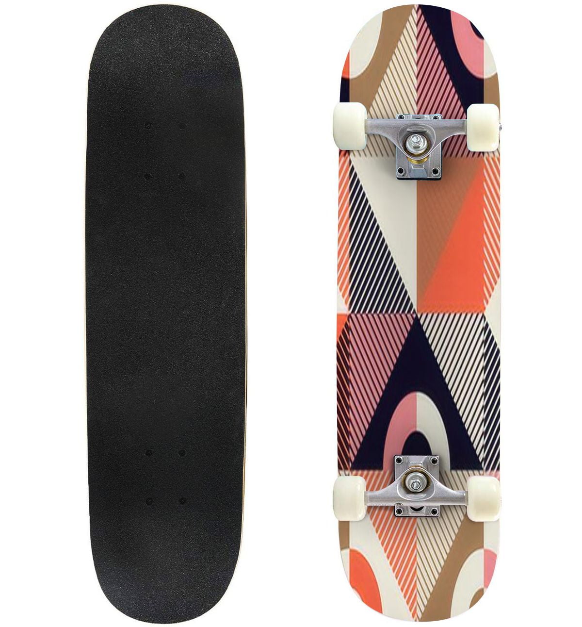 Skateboards for Beginners Mid century geometric abstract simple shapes ...