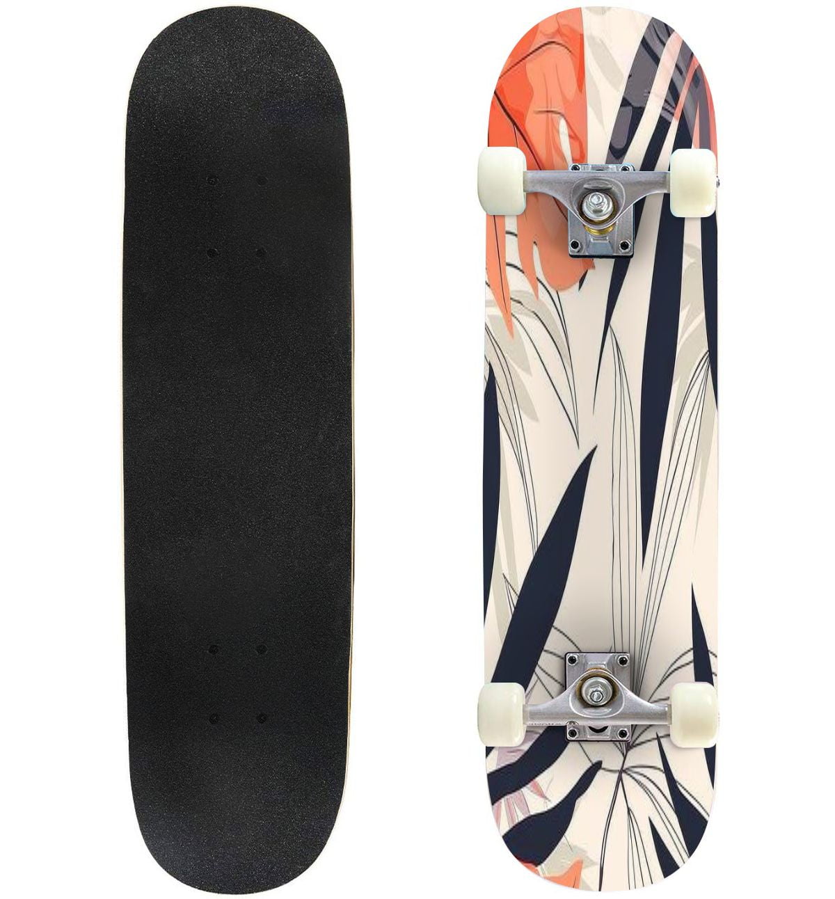 Skateboards for Beginners Modern exotic jungle plants Creative collage ...