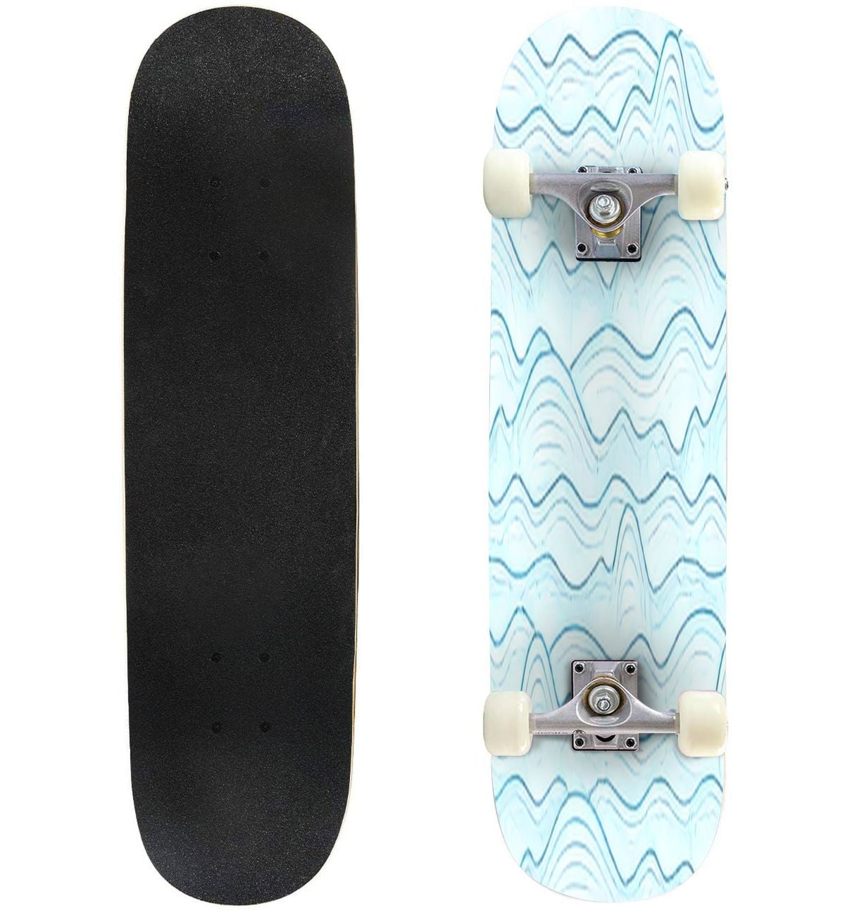 Skateboards for Beginners Seamless abstract sea wave background wavy ...