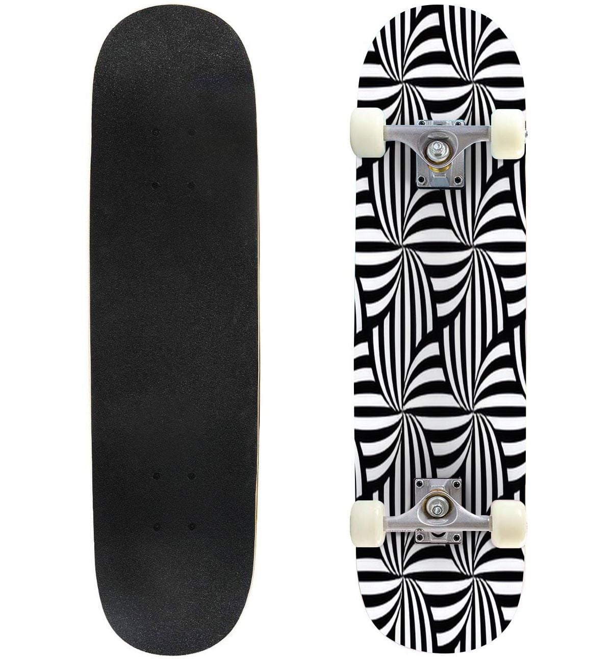 Skateboards for Beginners Seamless geometric circular optical illusion ...