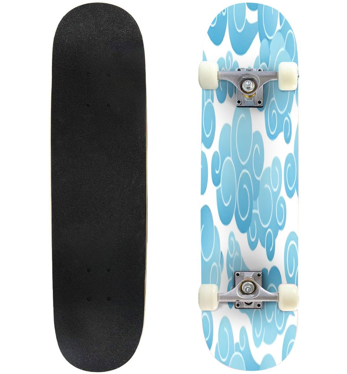 Skateboards for Beginners Seamless pattern Chinese cloudy sky curly ...