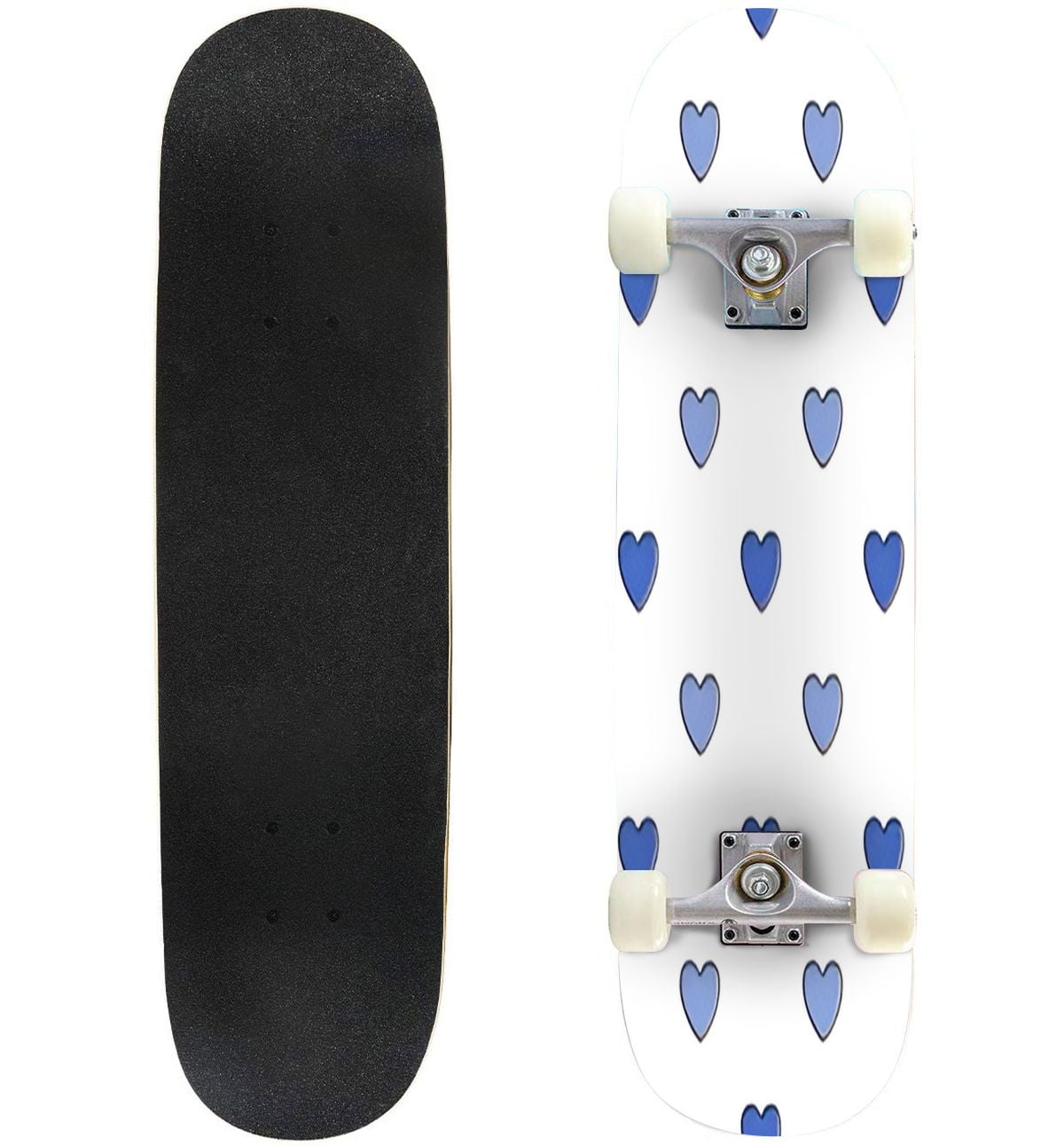 Skateboards for Beginners Seamless pattern background Simple heart ...