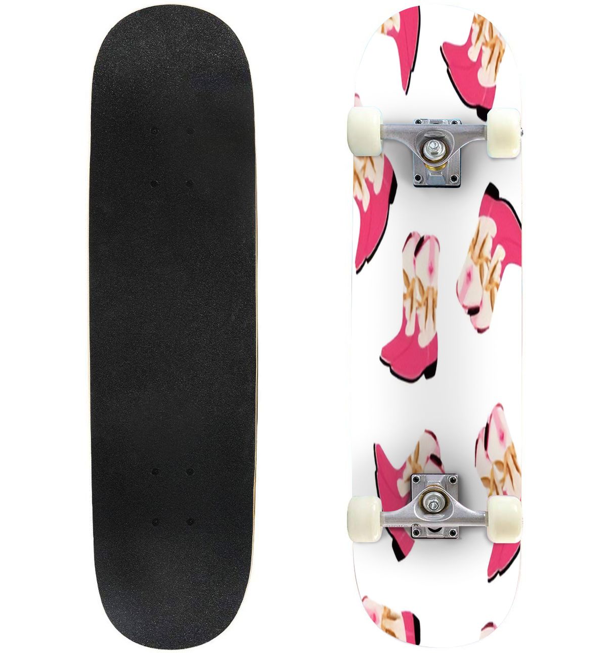 Skateboards for Beginners Seamless pattern cowboy boots Cowboy western ...