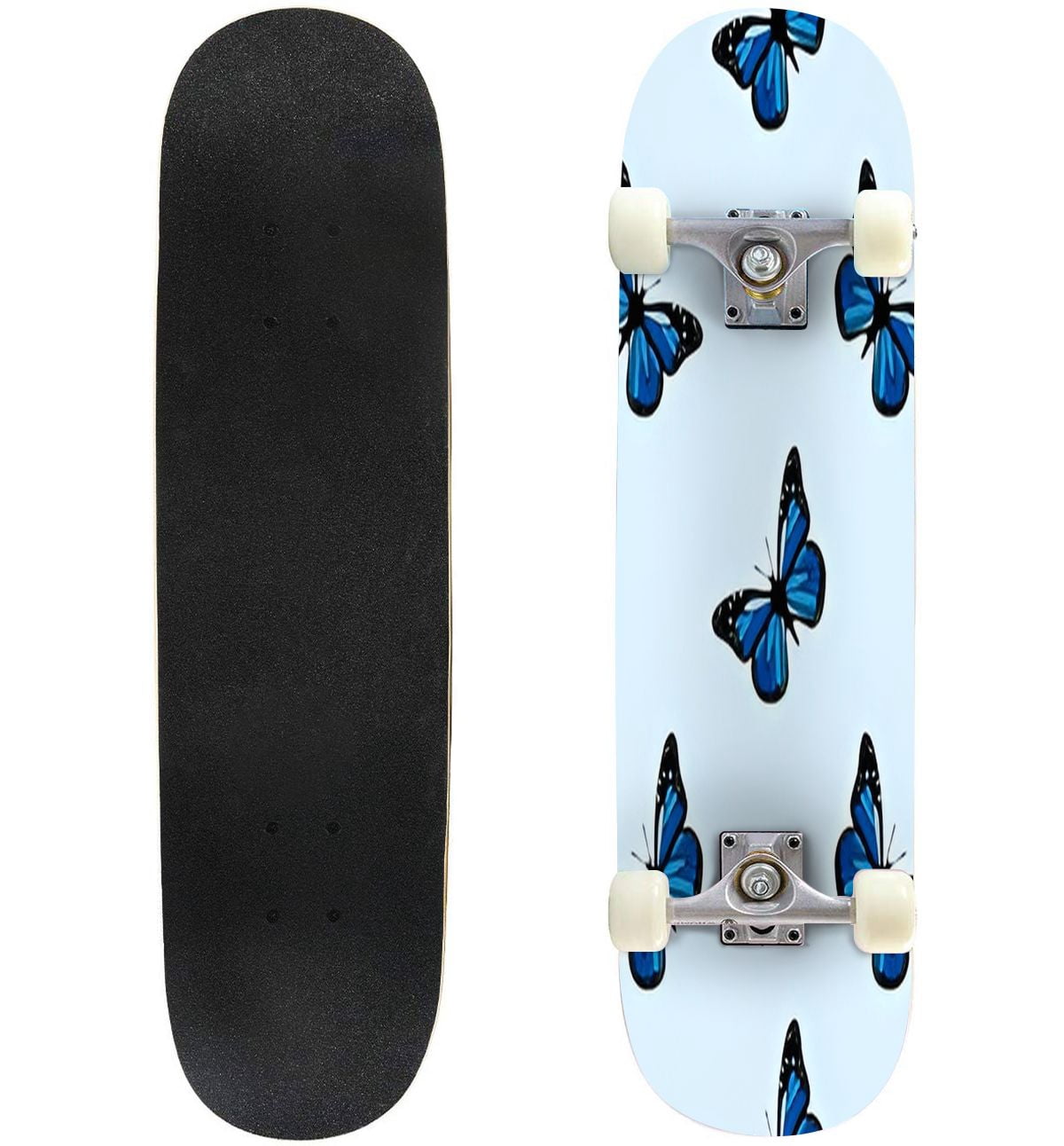 Skateboards for Beginners Seamless pattern multiple bright blue ...