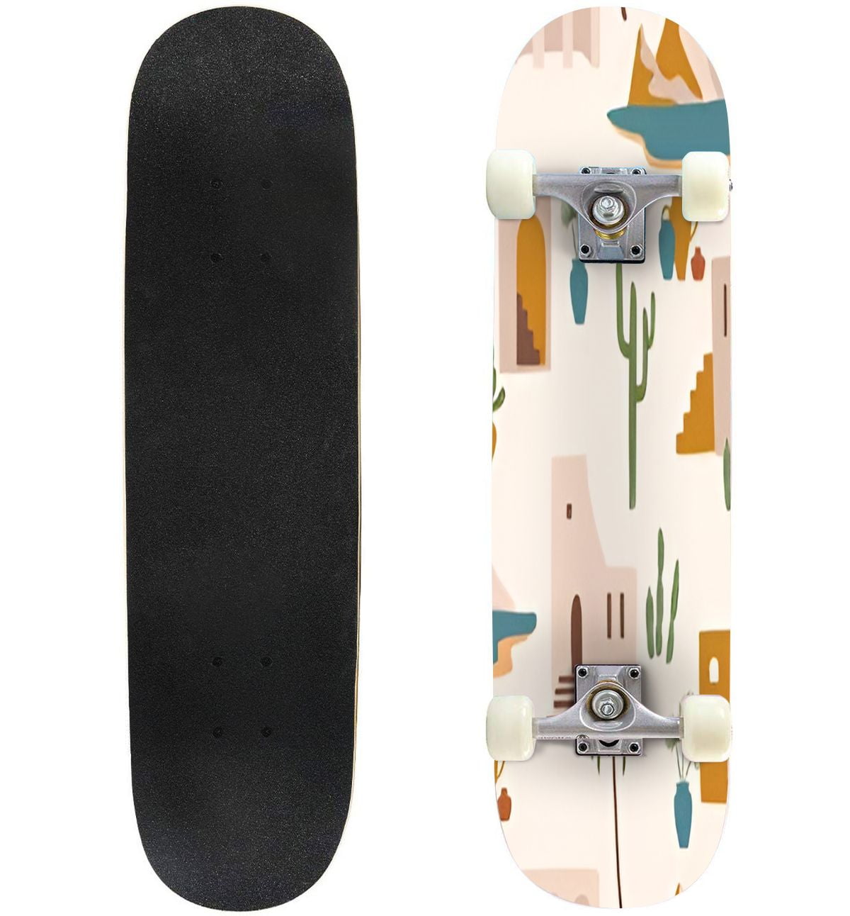 Skateboards for Beginners Seamless pattern southern landscape ...
