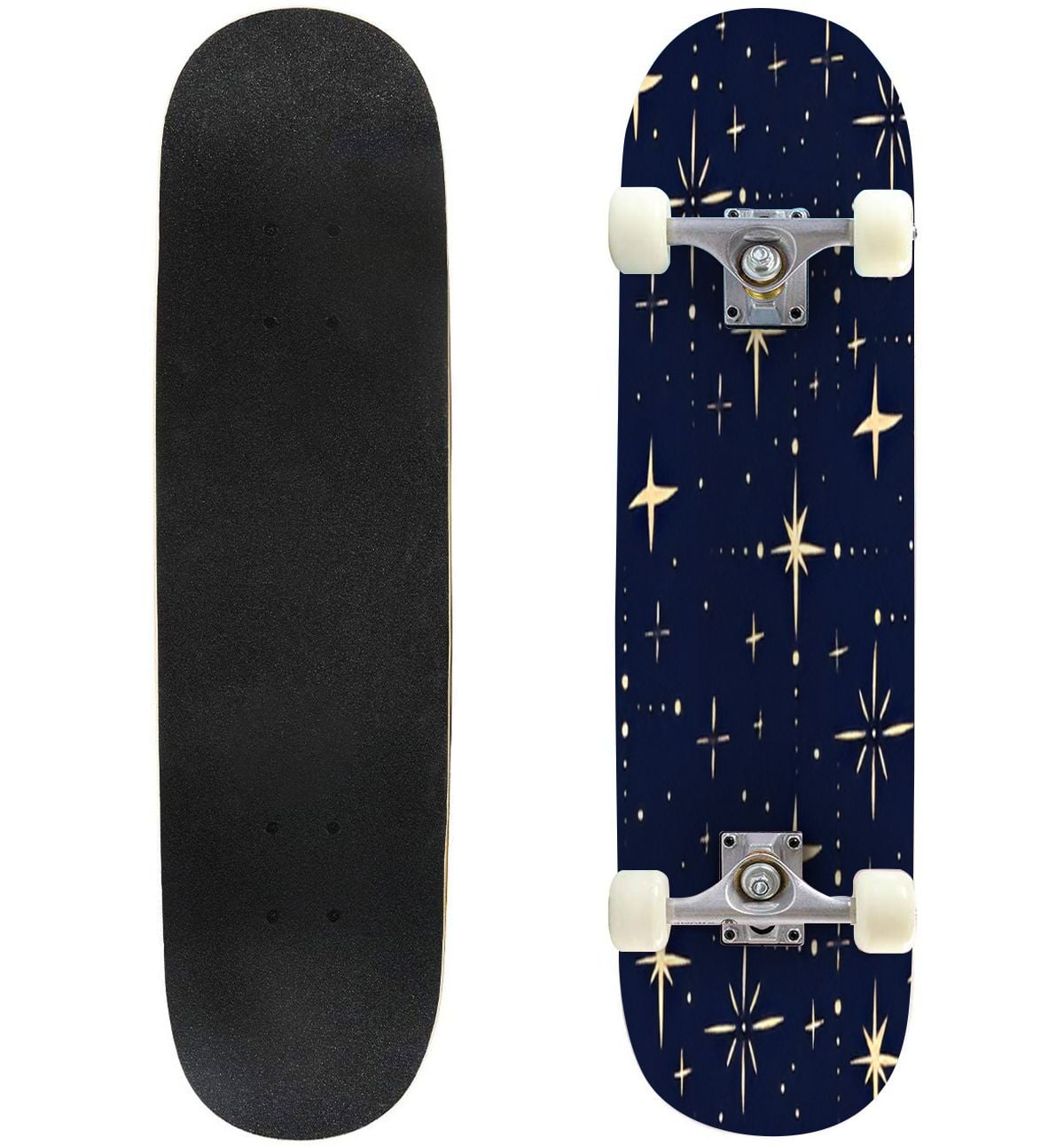 Skateboards for Beginners Seamless pattern stars dark background Simple ...