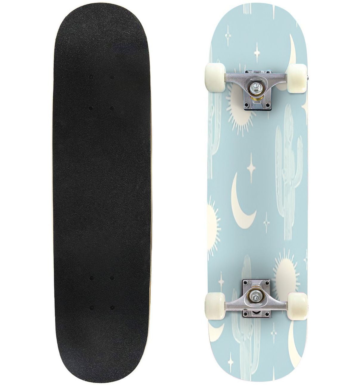 Skateboards for Beginners Seamless pattern summer cactus desert ...