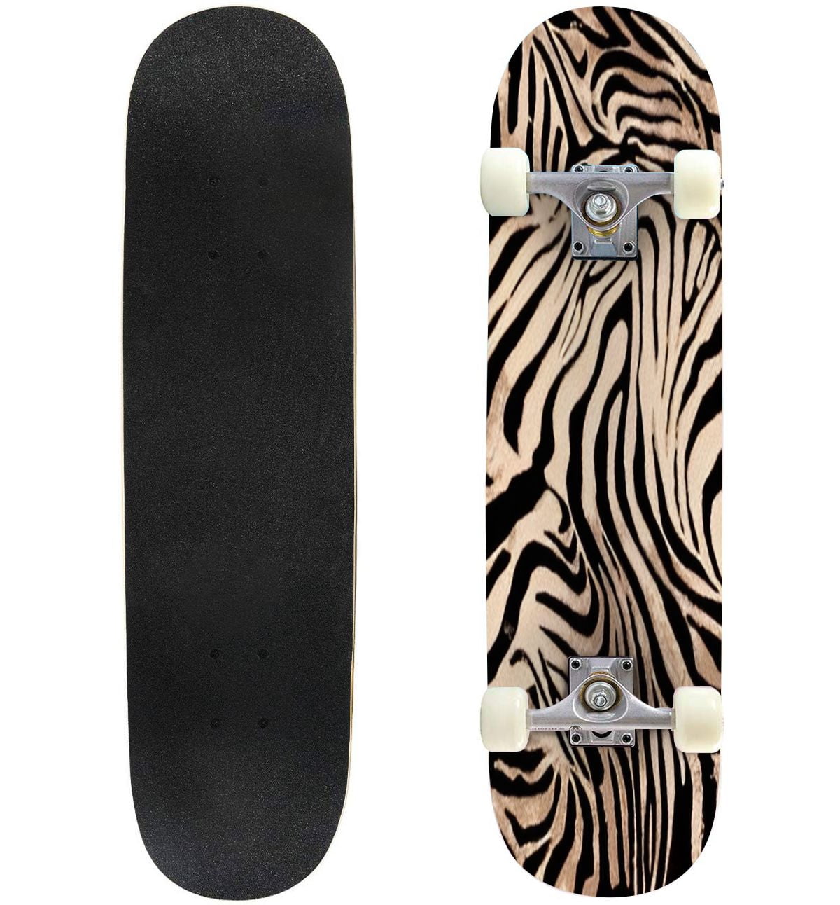 Skateboards for Beginners Seamless tiger skin pattern brown black ...