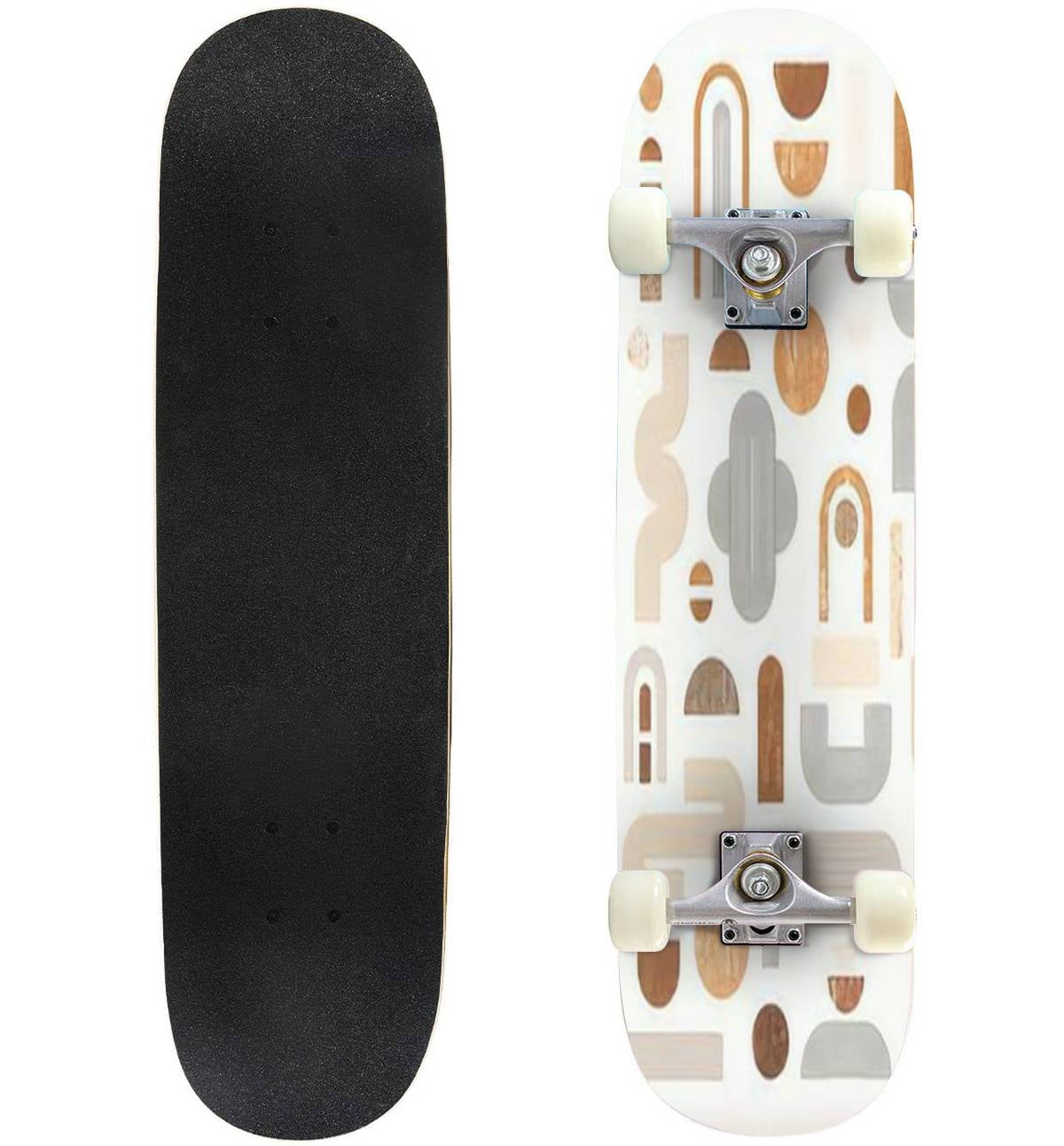 Skateboards for Beginners Set Abstract Geometric Shapes Line Strips ...