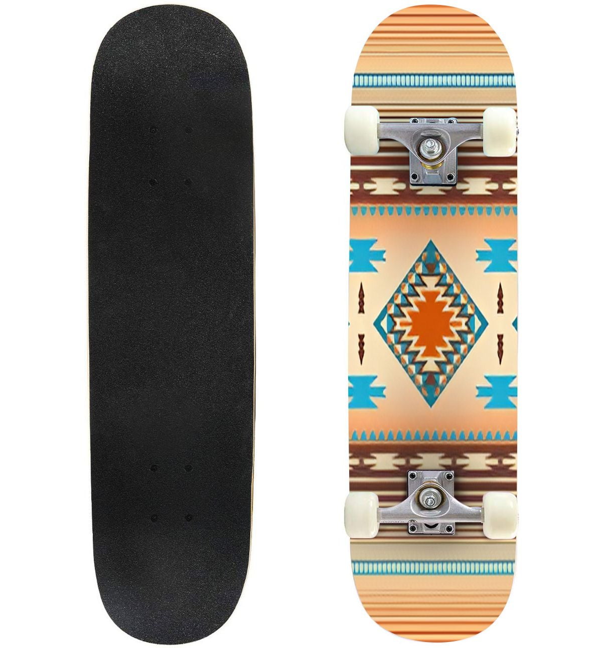 Skateboards for Beginners Southwest western design style a seamless ...