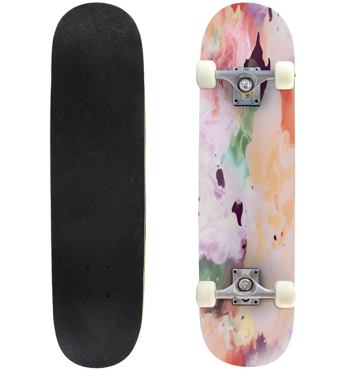 Skateboards for Beginners Splash Abstract Pattern Liquid Watercolor ...