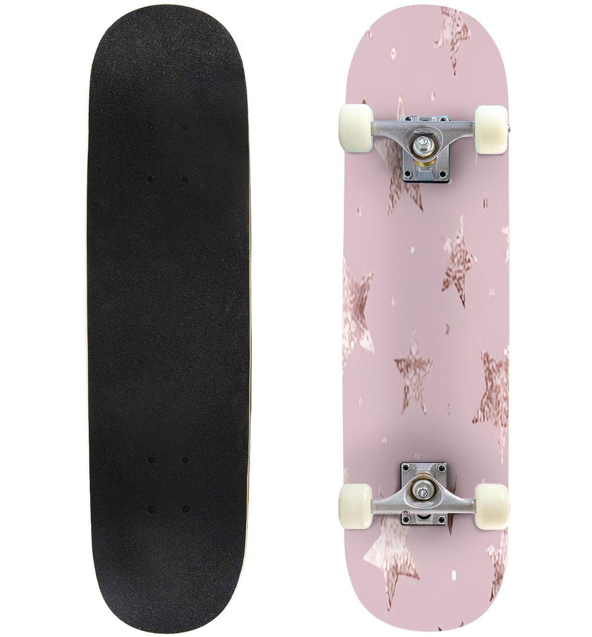 Skateboards for Beginners Star seamless pattern Rose gold stars ...