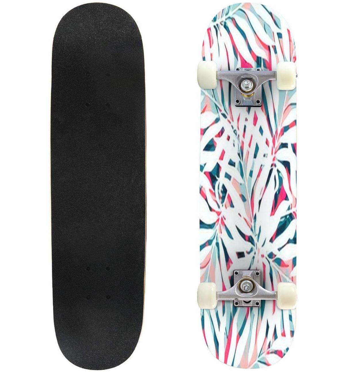 Skateboards for Beginners Summer exotic floral tropical white palm ...