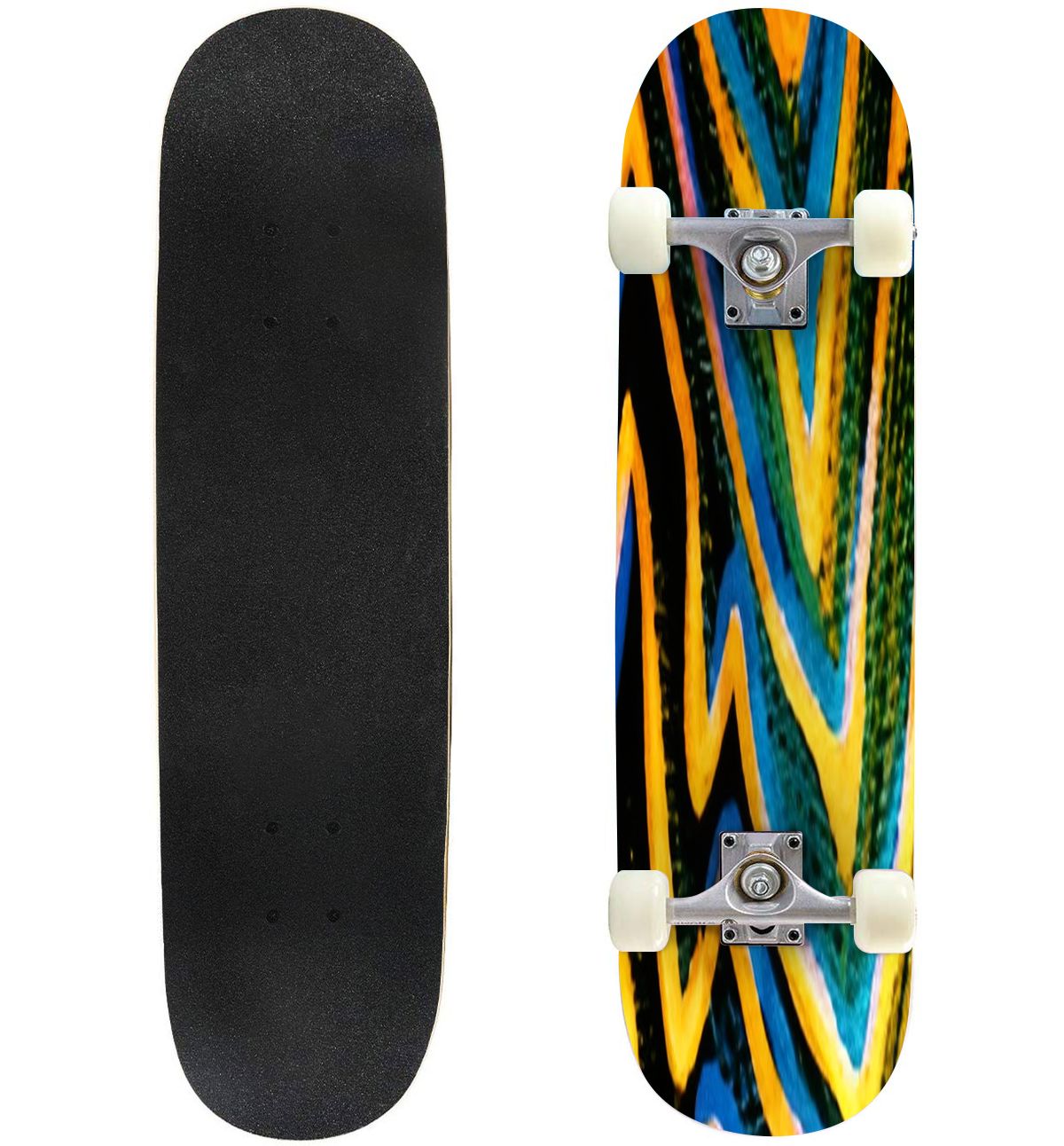 Skateboards for Beginners Tiger Designs Black Pattern Skin Black ...