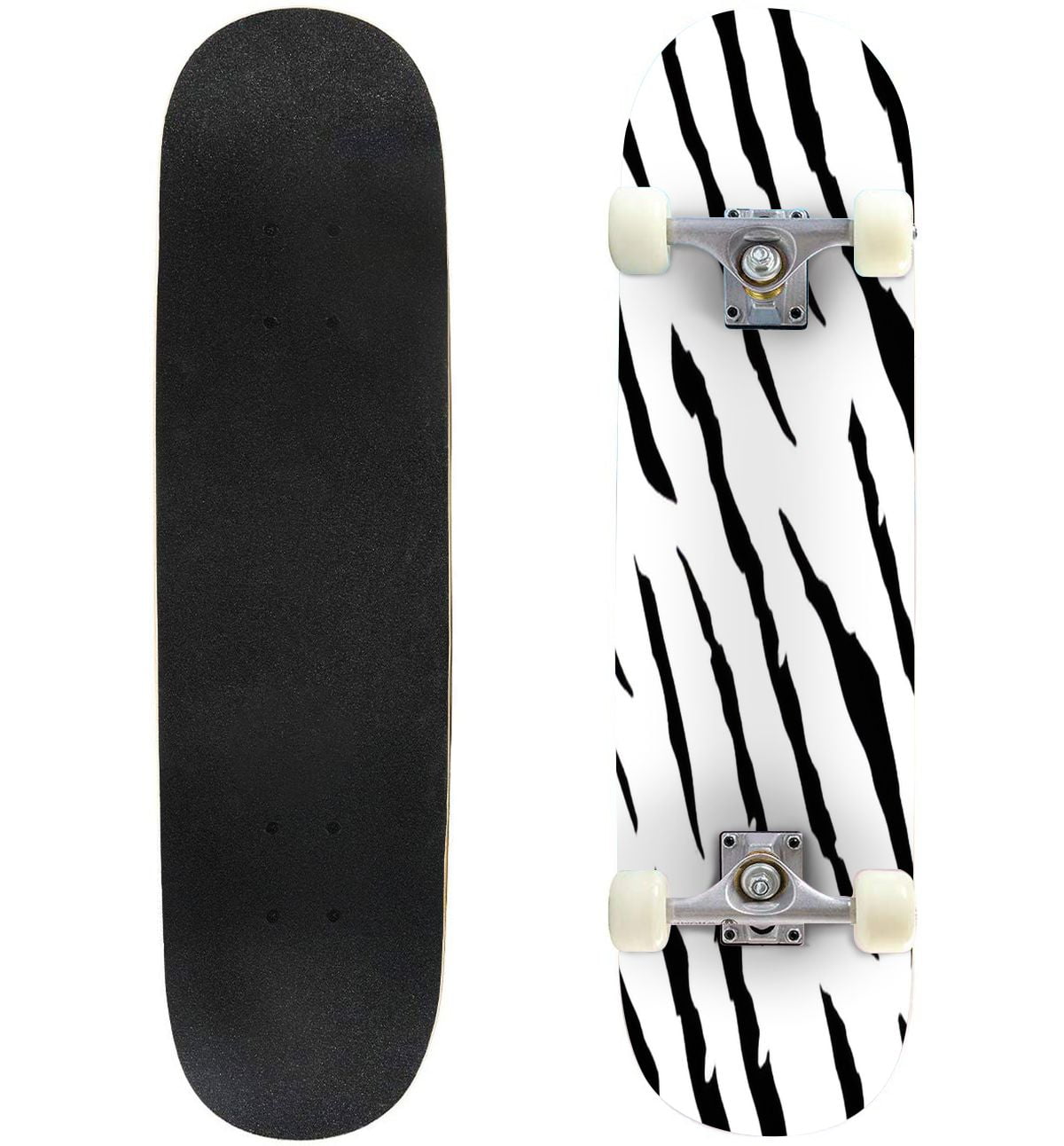 Skateboards for Beginners Tiger Pattern Zebra Stripe Print Black Line ...