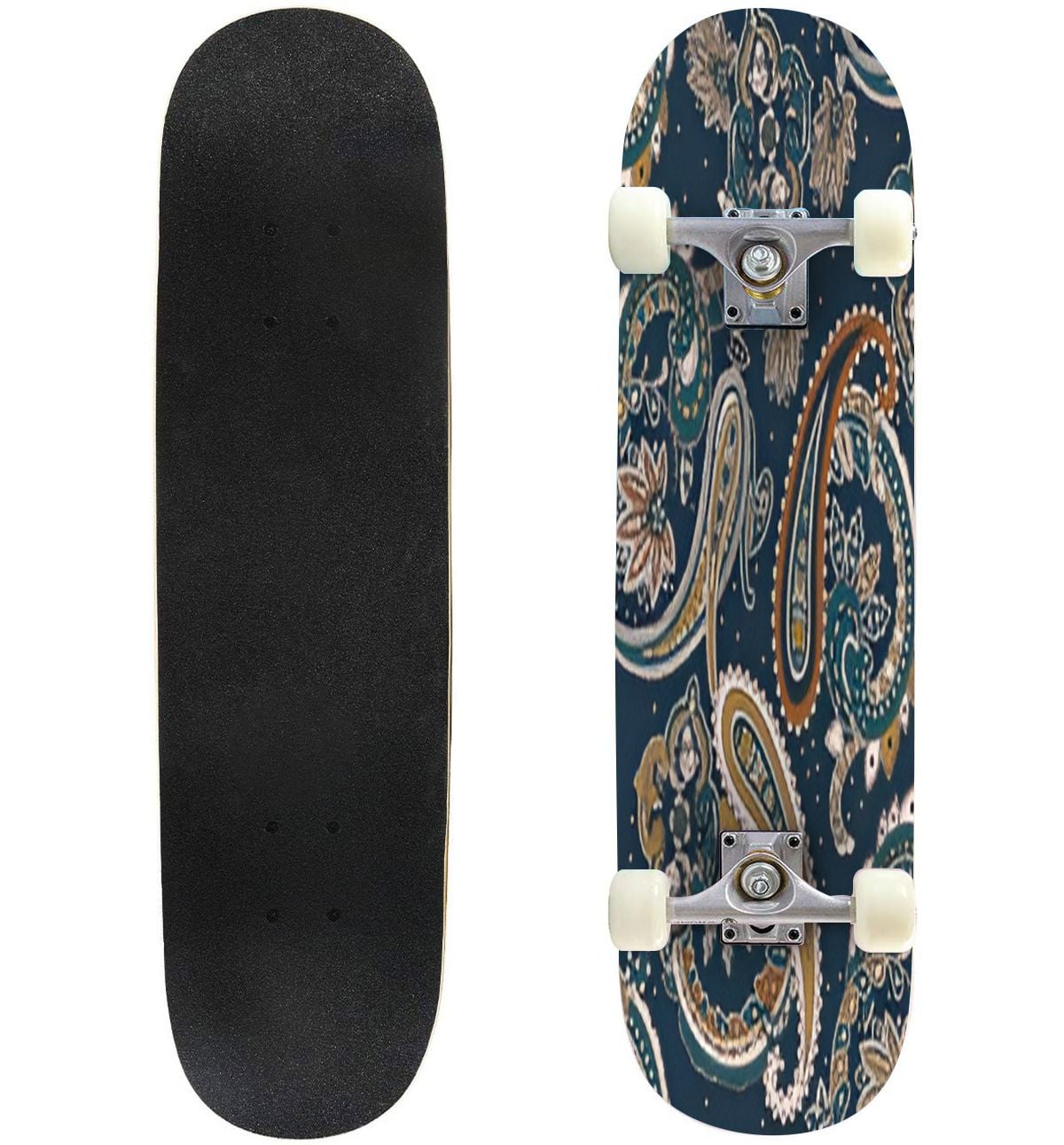 Skateboards for Beginners Traditional Indian Paisley pattern 31"x8 ...