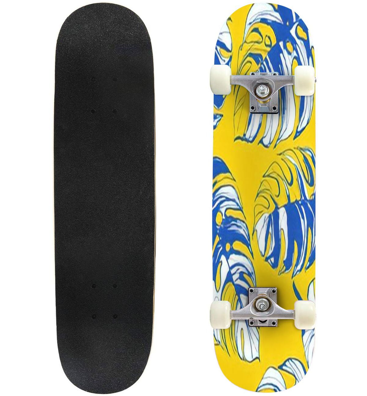 Skateboards for Beginners Tropical floral seamless pattern banana ...