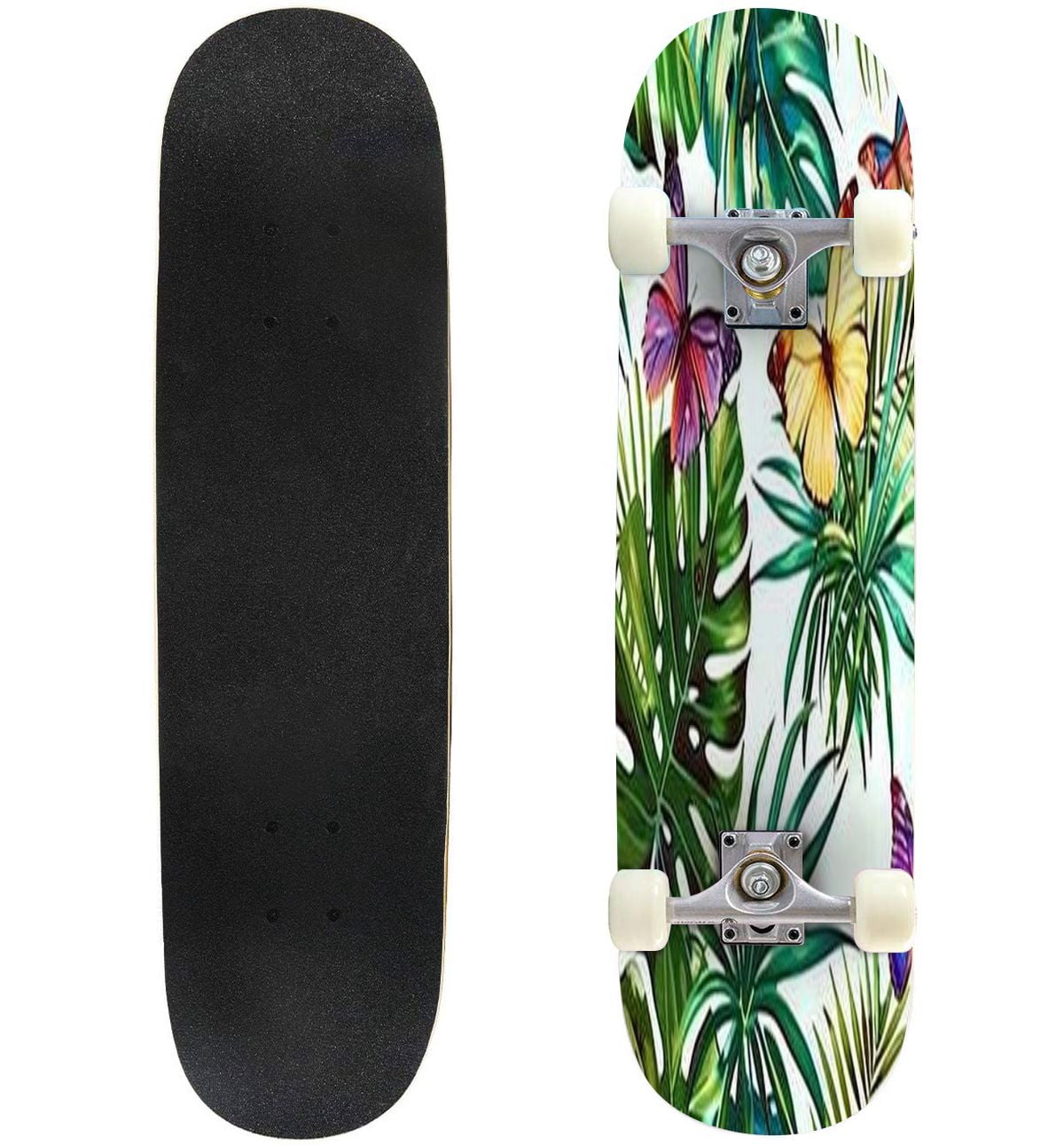 Skateboards for Beginners Tropical palm leaves jungle leaf monstera ...