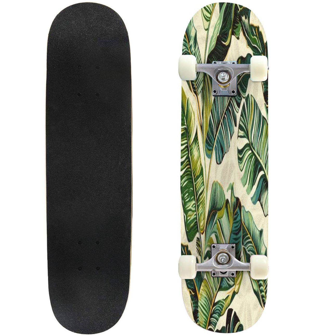 Skateboards for Beginners Tropical palm leaves jungle leaf seamless ...