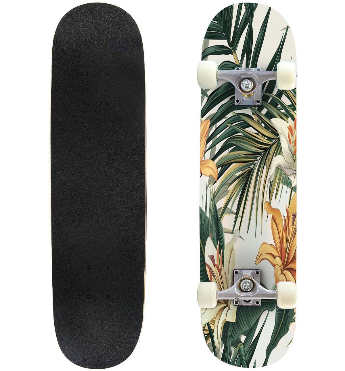 Skateboards for Beginners Tropical seamless realistic botanical banana ...