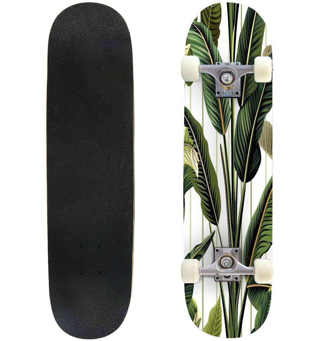 Skateboards for Beginners Tropical vintage palm trees banana tree ...
