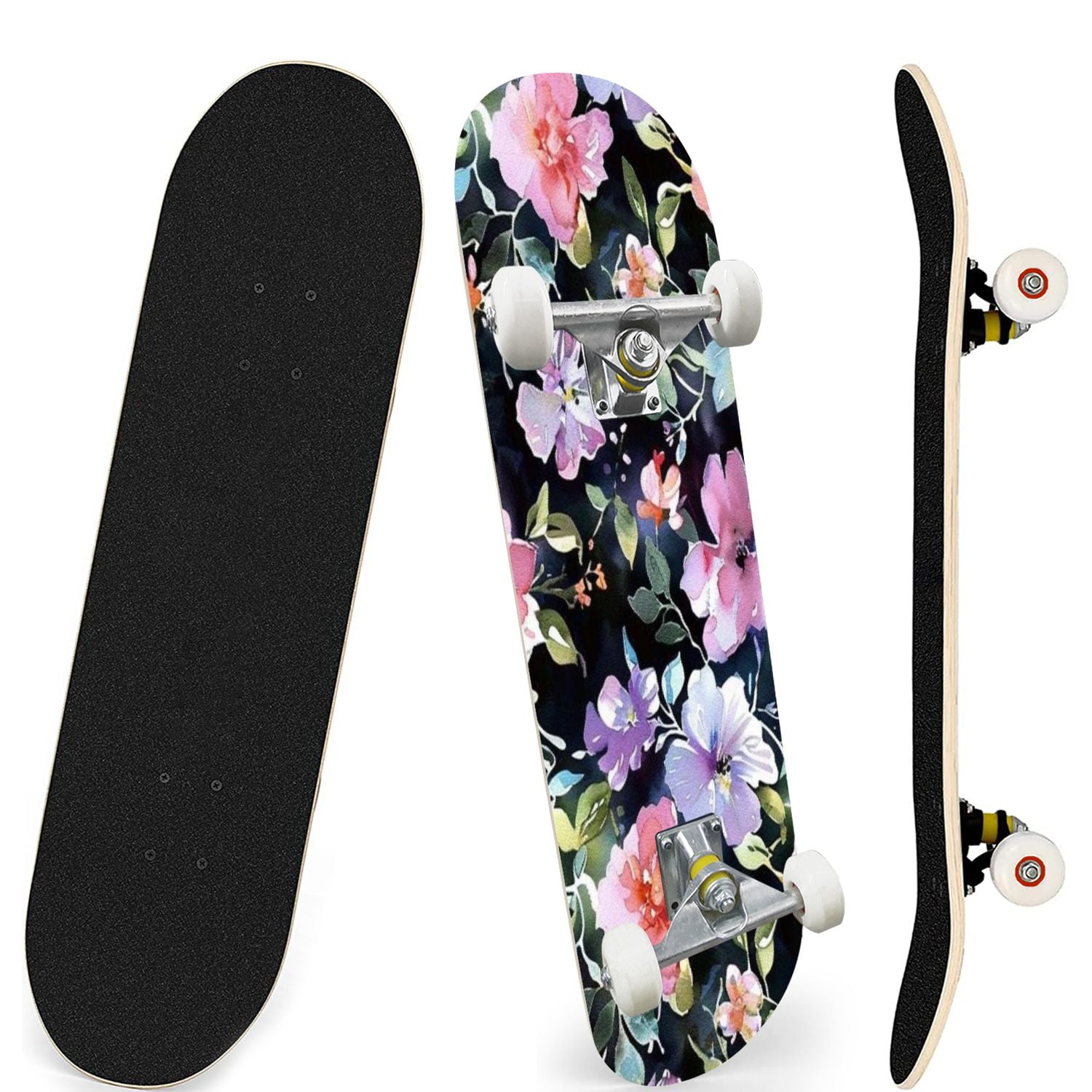 Skateboards for Beginners Watercolor drawn seamless colorful beautiful ...
