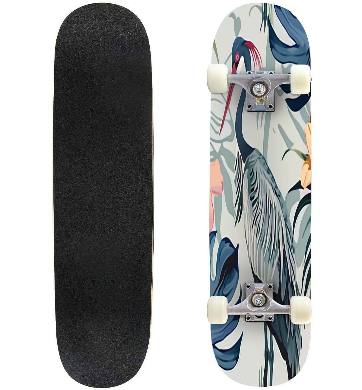 Skateboards for Beginners Wild jungle tropical island abstract color ...