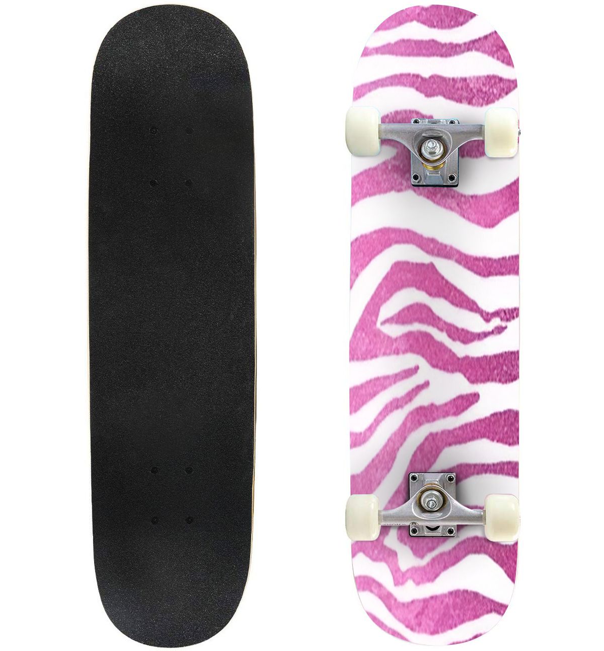 Skateboards for Beginners Zebra Tiger Neon Color Glitter Multicolor ...