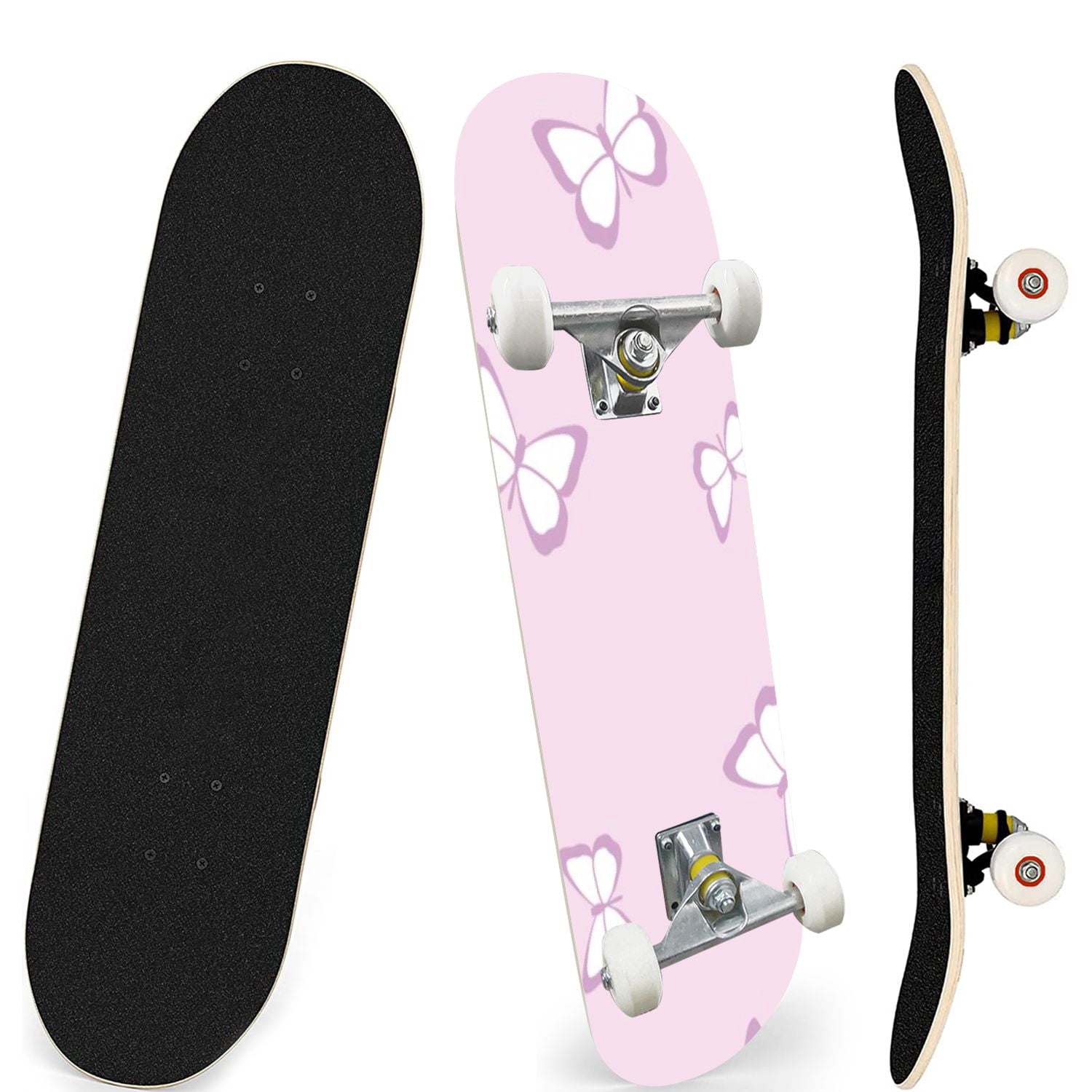 Skateboards for Beginners butterfly seamless repeat pattern Simple ...