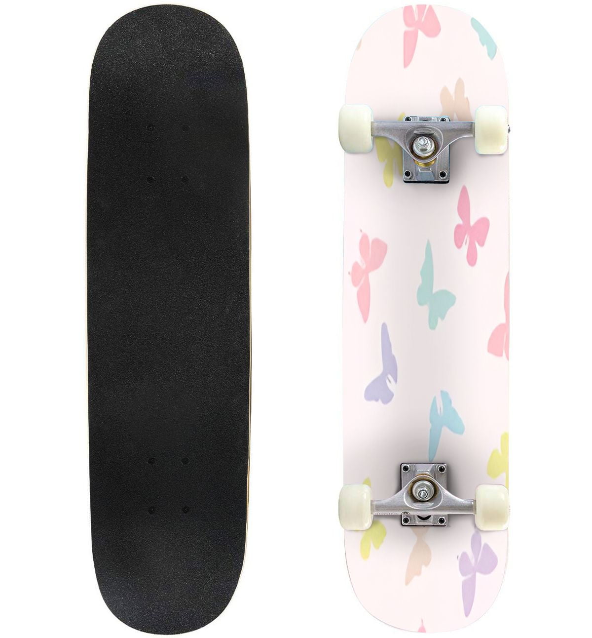 Skateboards for Beginners butterfly seamless repeat pattern design ...