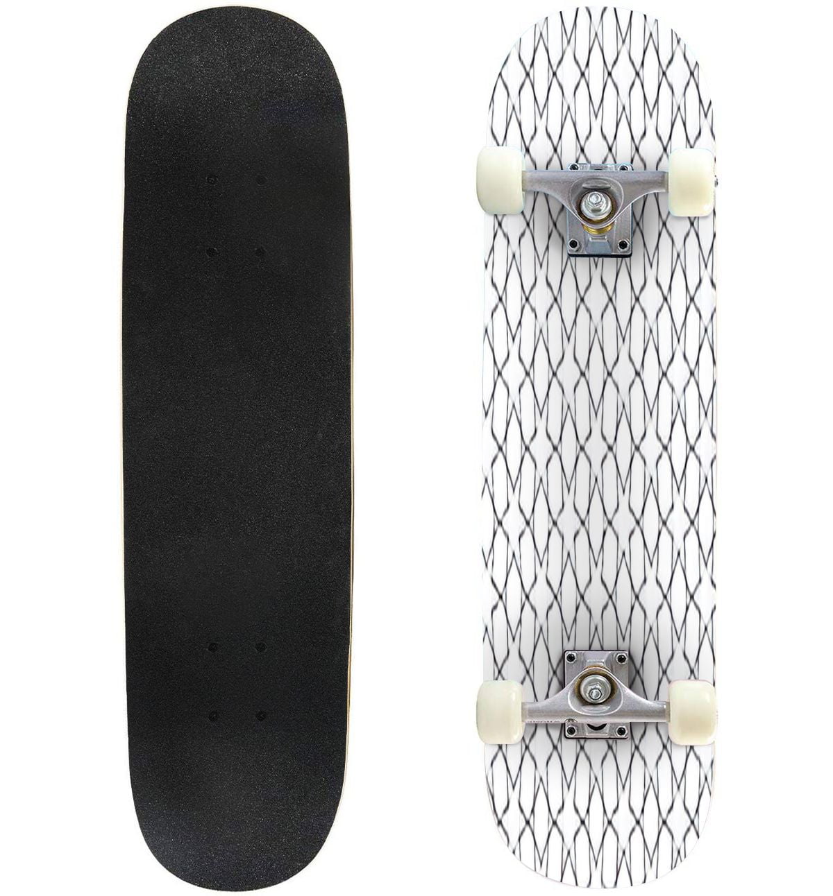 Skateboards for Beginners lace seamless pattern linear stars wide ...