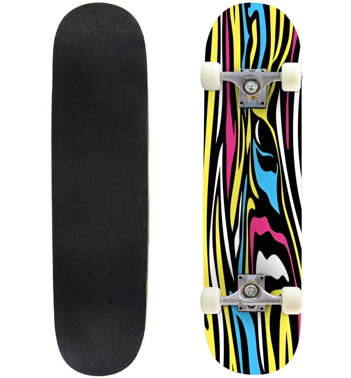 Skateboards for Beginners seamless pattern zebra skin texture repeating ...