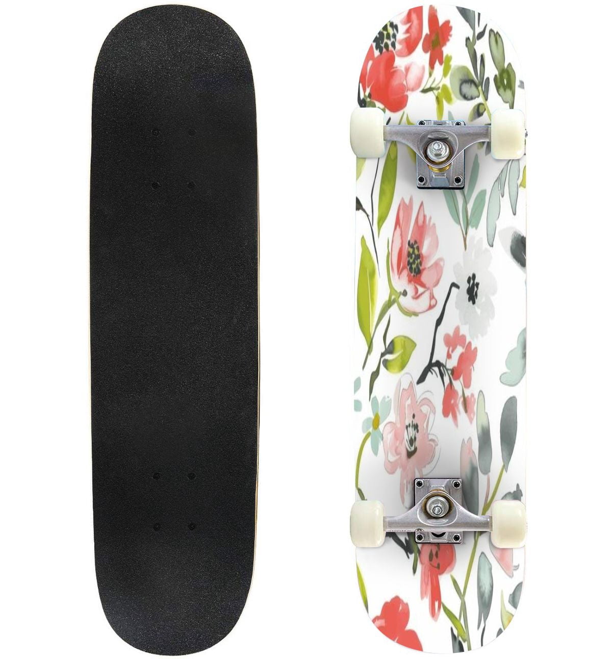 Skateboards for Beginners watercolor seamless pattern soft pastel ...