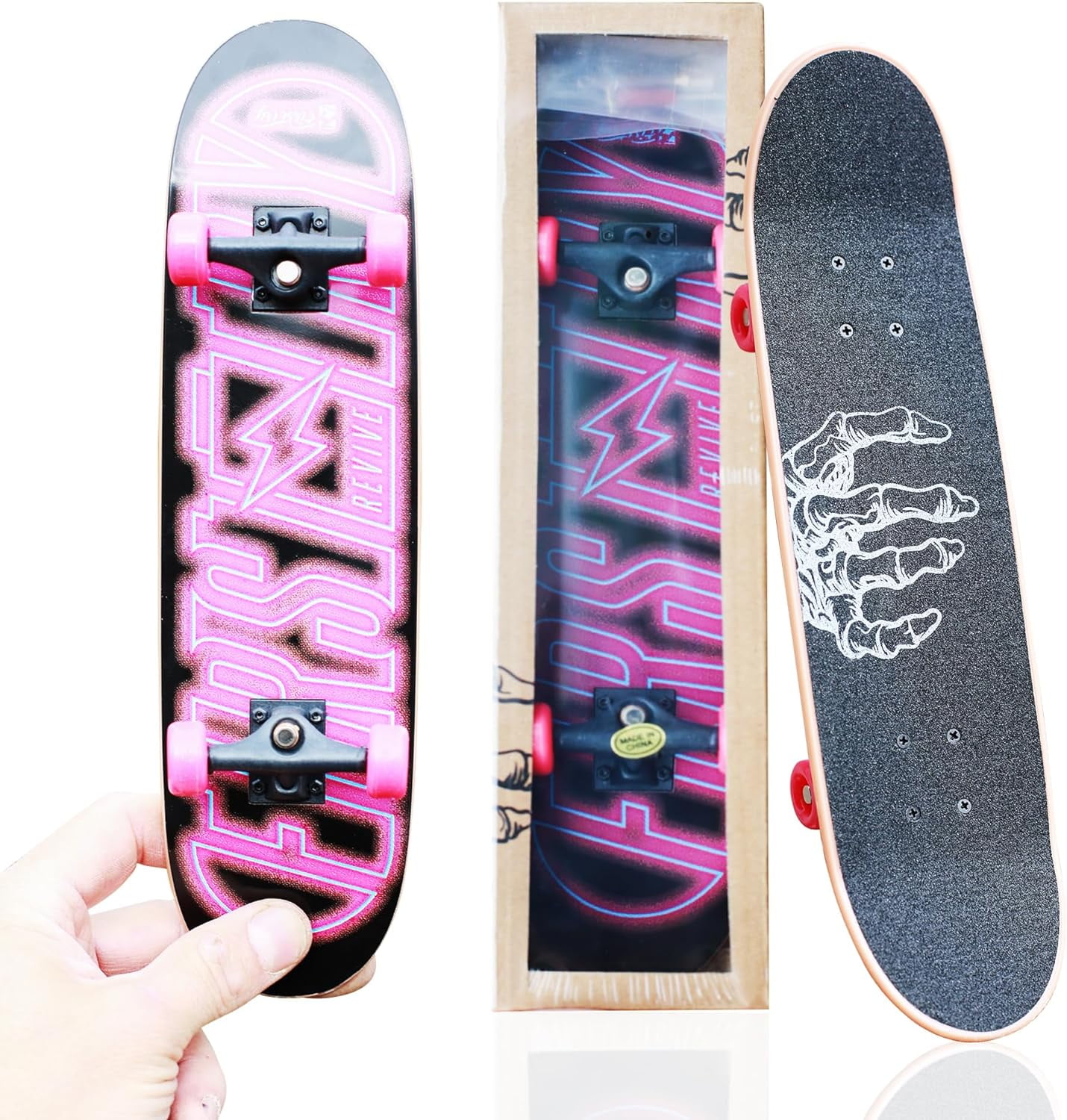 Skateboards for Kids Adults 11” First Try Pro Fingerboard Hand ...