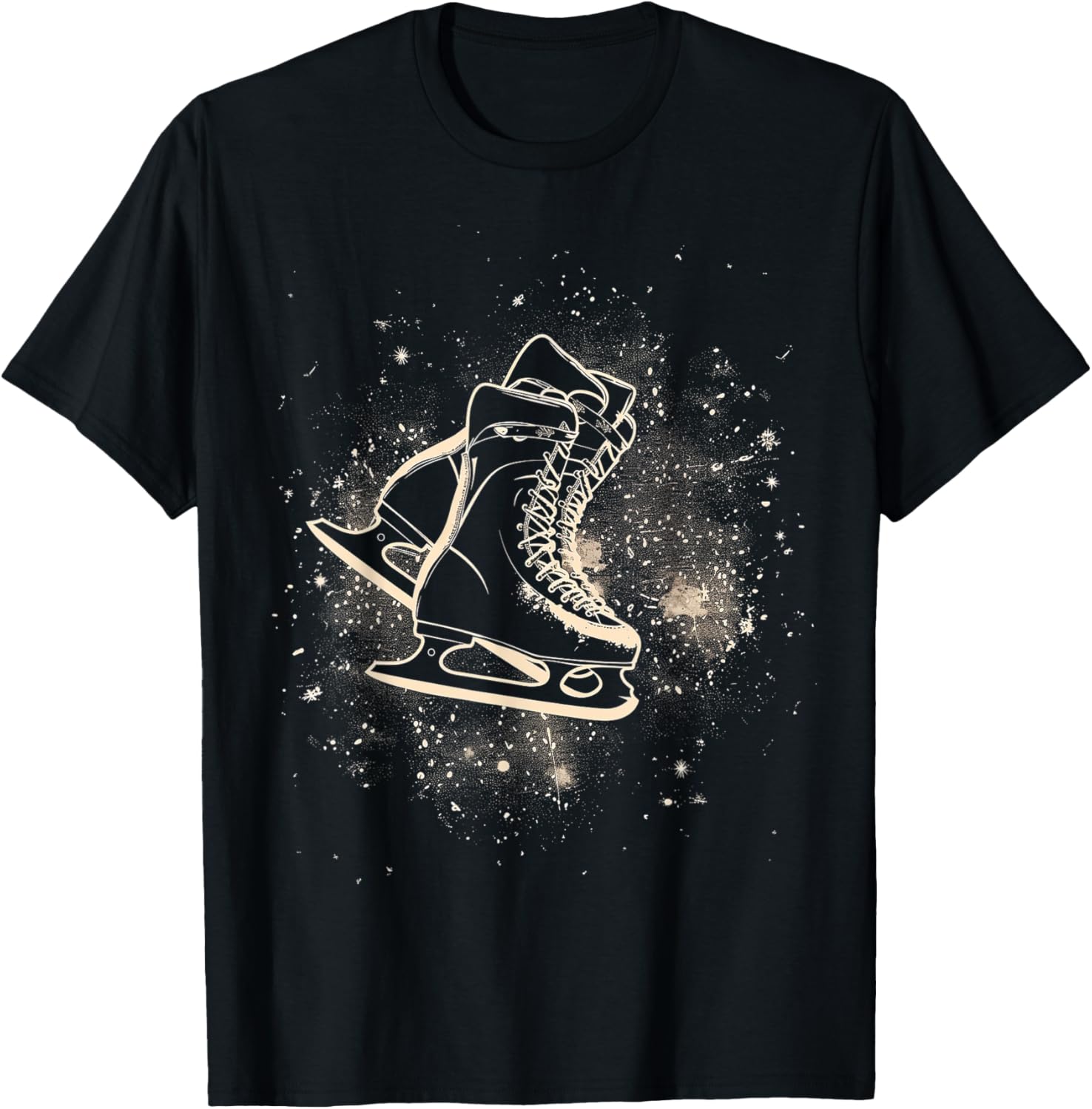 Skater Guy Funny Mens Skates Ice Skating Boy Figure Skaters T-Shirt ...