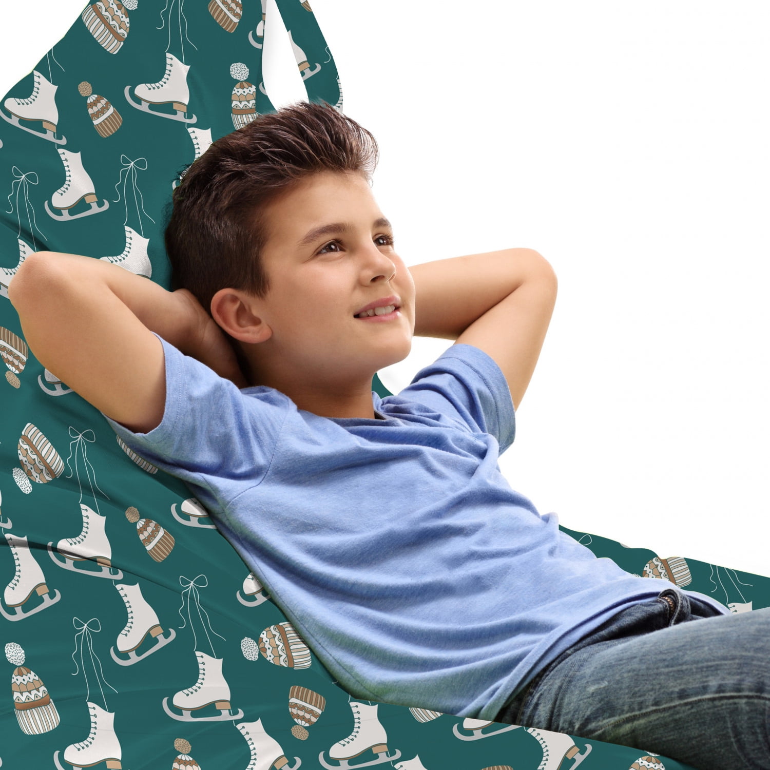 Skater Lounger Chair Bag, Winter Sports Ice Skating Objects and a Took ...