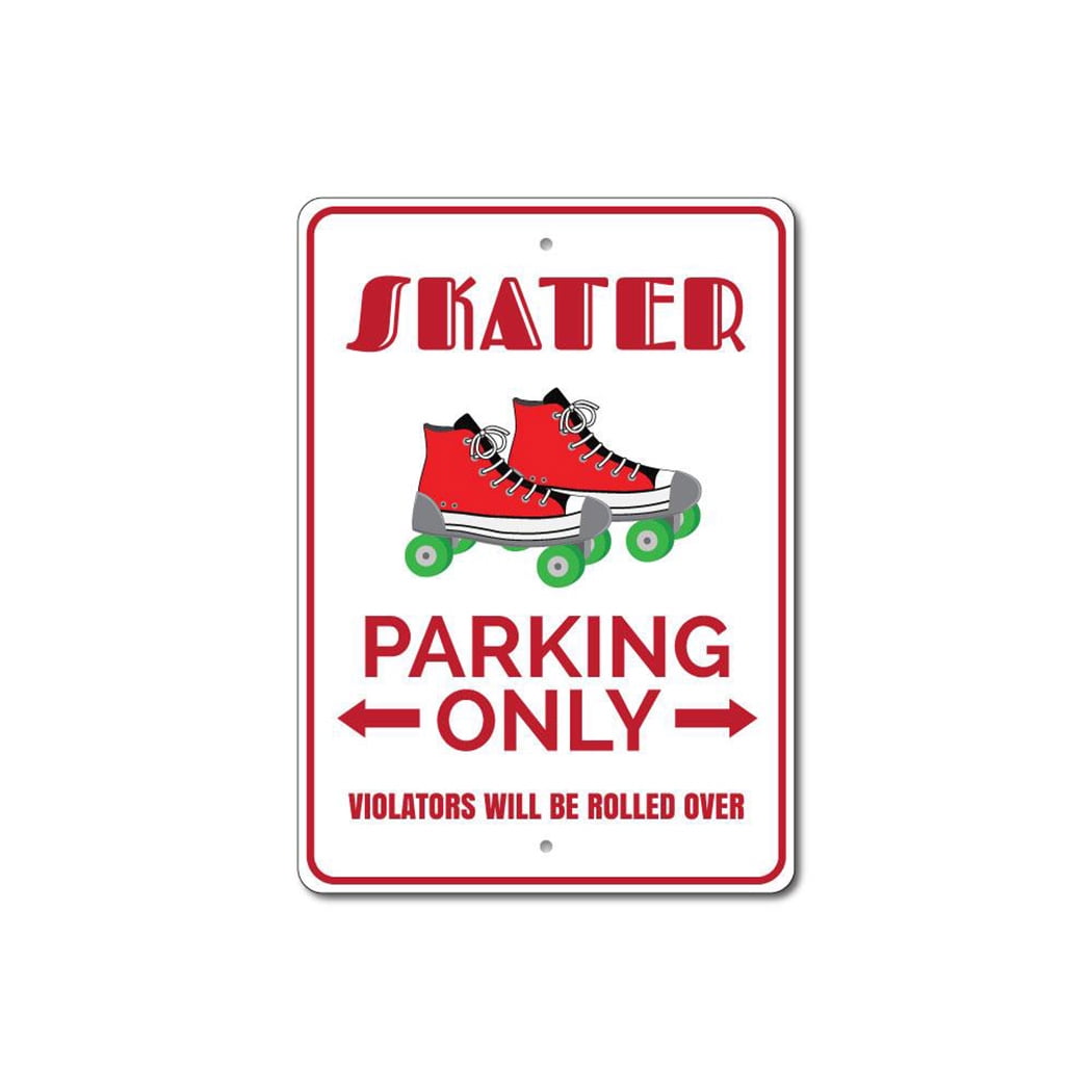 Skater Parking Sign, Skater Sign, Skater Decor, Skater Sign, Skating ...