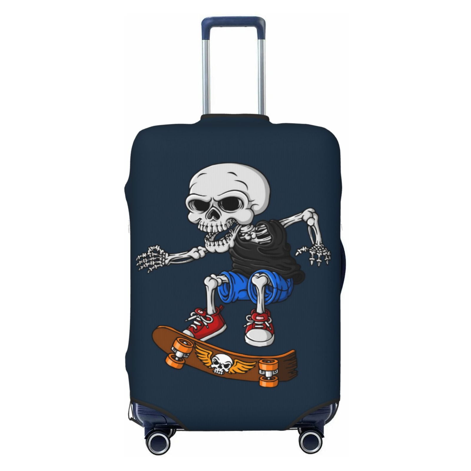 Skater Skeleton Thrills Luggage Cover, Suitcase Cover for Luggage Fits ...