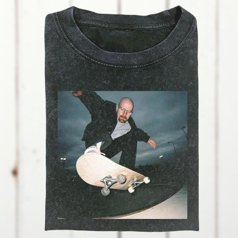 Skater Walter White Shirt, Breaking Bad Skate Meme Tee, Funny 90s Movie ...