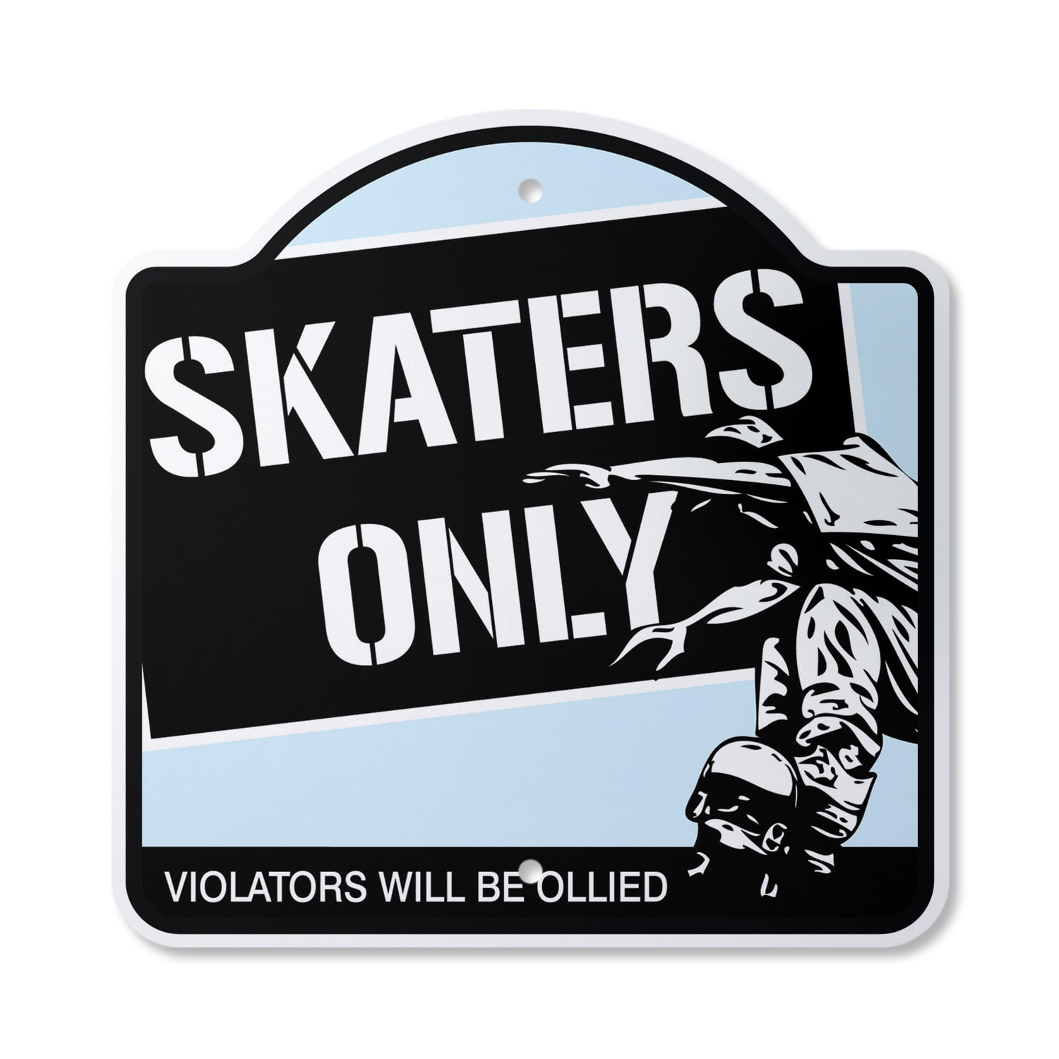 Skaters Only 14" X 14" Sign | Indoor/Outdoor Plastic | SignMission Designer Skateboard Wheels ...