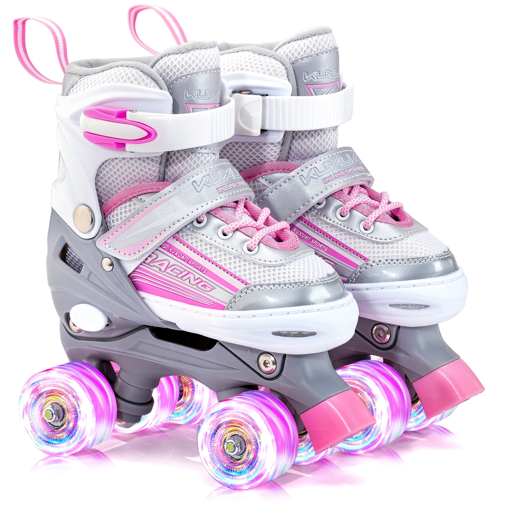 Saya Adjustable Roller Skates for Kids with Light-Up Wheels, Fun ...