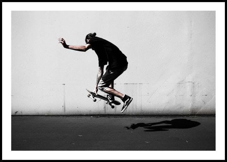 Skating In La Poster Wall Art, Modern Wall Decor For Living Room ...