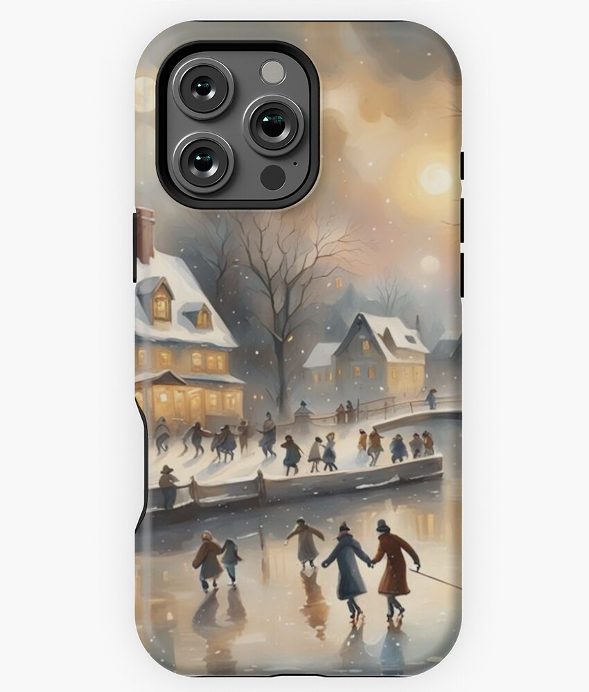 Skating on The River c1800s Winter M08826 Phone case for iPhone 11 to ...