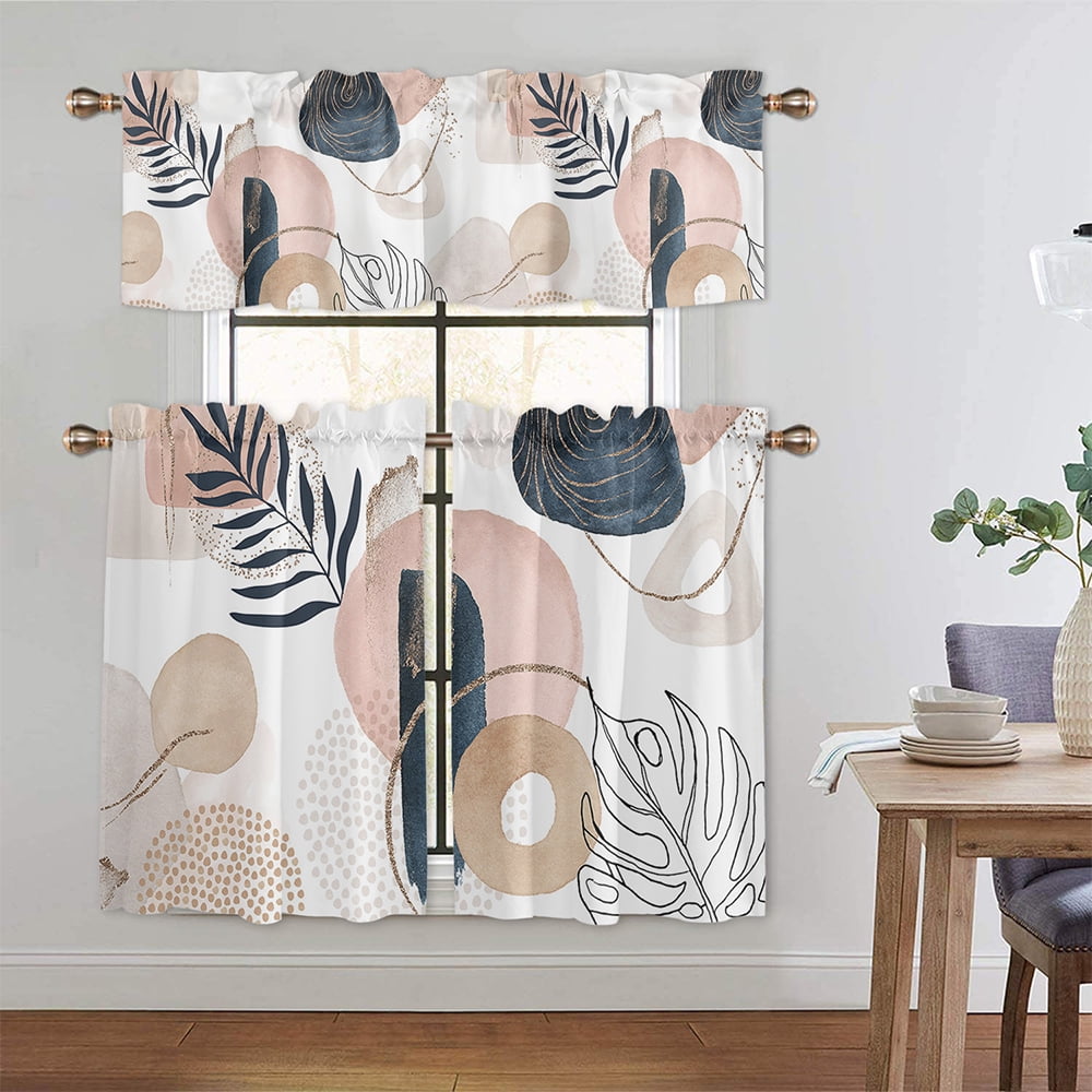 Skearow Floral Short Window Curtain Kitchen Curtain Scarf Door Cafe ...