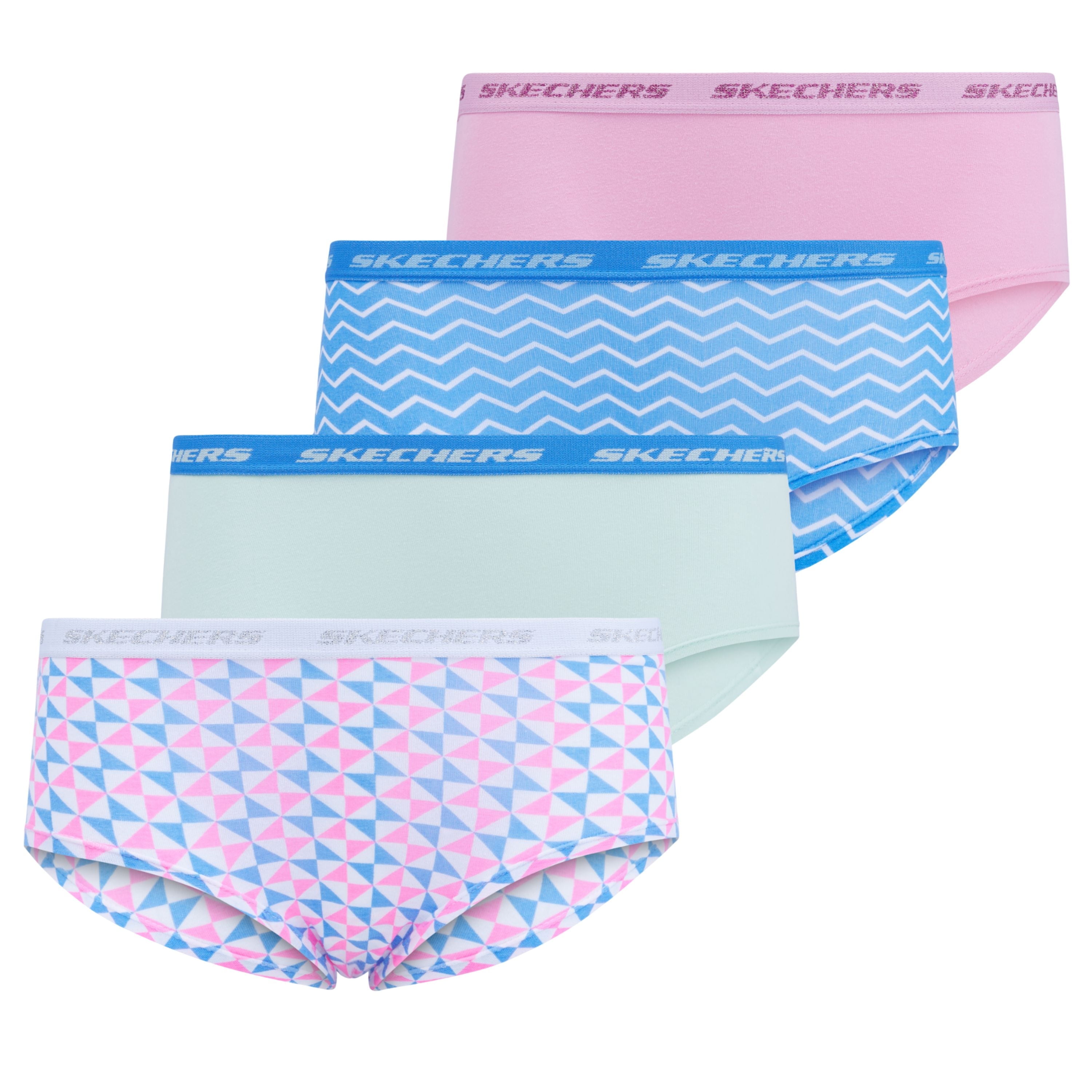 Skechers Girls Underwear 4 Pack Cotton Panties Sizes 6-14 Tagless ...