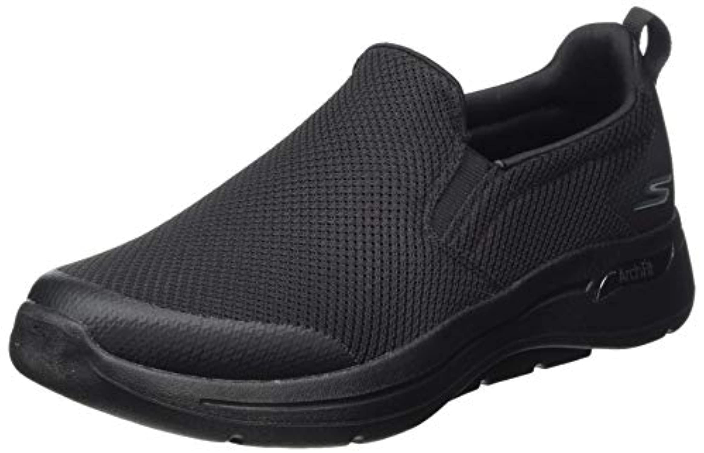 Skechers Go Walk Arch Fit - Togpath Black 9 EE - Wide - Walmart.com
